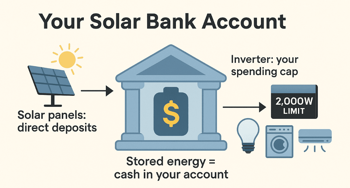 Solar Made Simple: The Bank Account Analogy - ShopSolar: Complete Solar ...