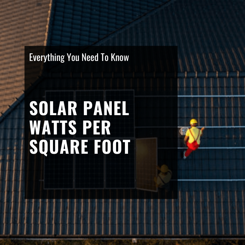 Solar Panel Watts per Square Foot - ShopSolar: Complete Solar Kits ...