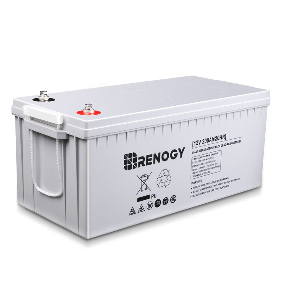 Deep Cycle AGM Battery 12 Volt 200Ah | RNG-BATT-AGM12-200 - ShopSolar ...