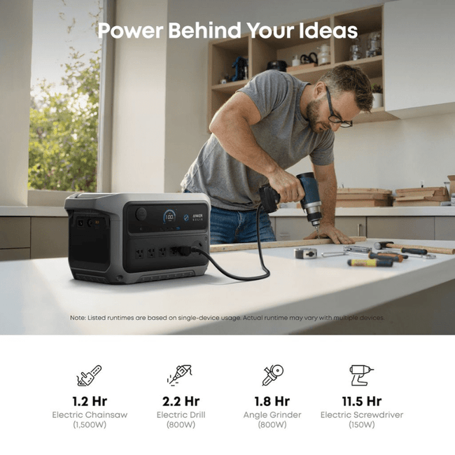 Anker SOLIX C2000 Gen 2 | 2,400W Portable Solar Generator, 2kWh ...