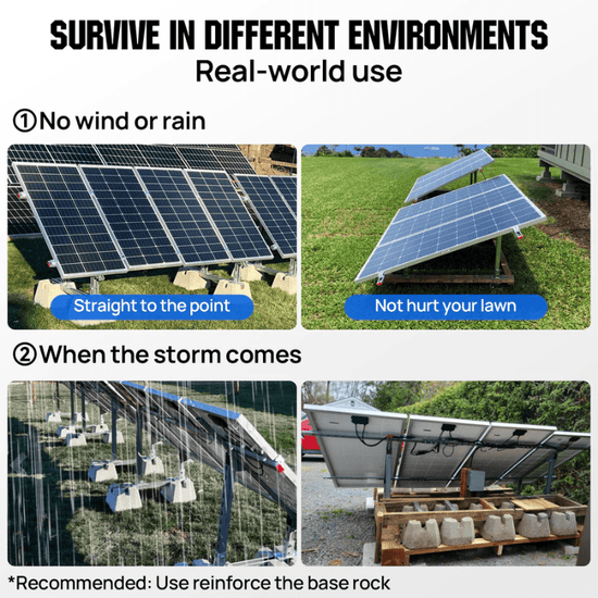 ECO-WORTHY Adjustable Solar Panel Mount | Fits 5–8 Panels | Tilt 18–60 ...
