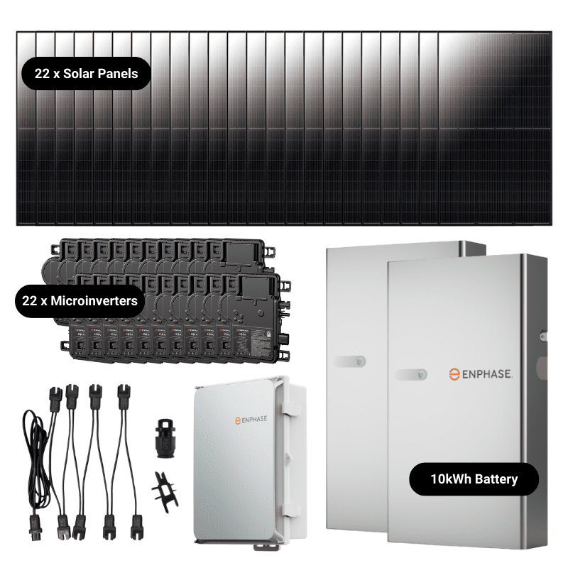 Enphase Microinverter IQ8A System | 8.69kWp Solar | 10kWh Storage ...