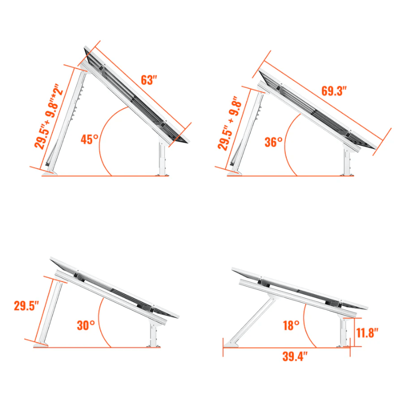 PowerMount - Adjustable Solar Panel Ground Mount Rack | Fits up to 4 x ...