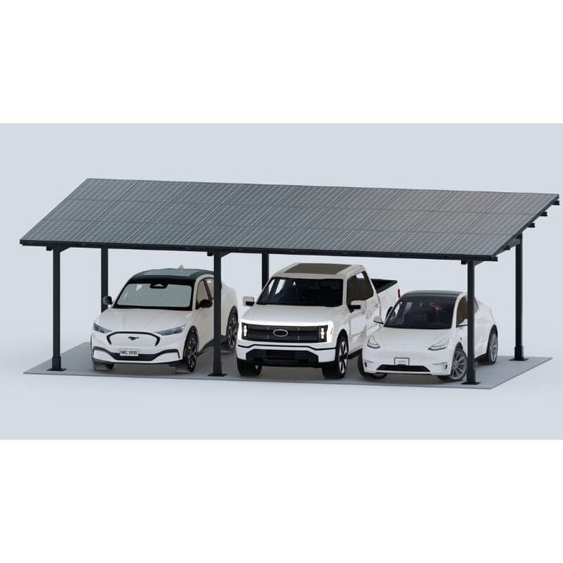 Chiko Residential Steel Carport | Black - ShopSolar.com