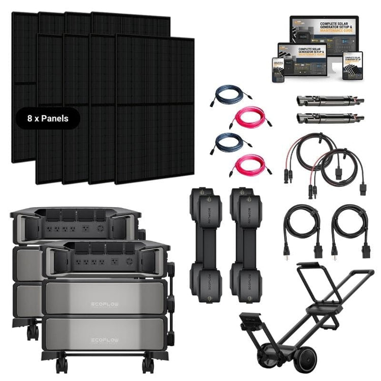 Dual EcoFlow DELTA PRO [ULTRA] Platinum Solar Kits - 7.2kw-14.4kw Outp ...