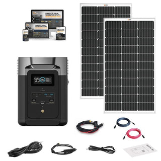 EcoFlow DELTA [2] Solar Kits - 1,800W / 1,024wH Portable Solar Power S ...