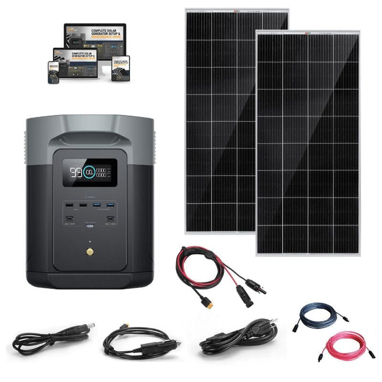 EcoFlow DELTA 2 [MAX] - 2,400W / 2,048Wh Portable Power Station + Choo ...