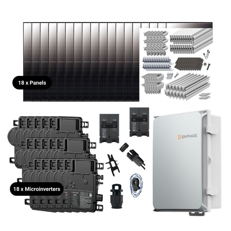 Complete Grid-Tie Solar Kit - 7.38kW Solar w/ Microinverters | 18 x 41 ...