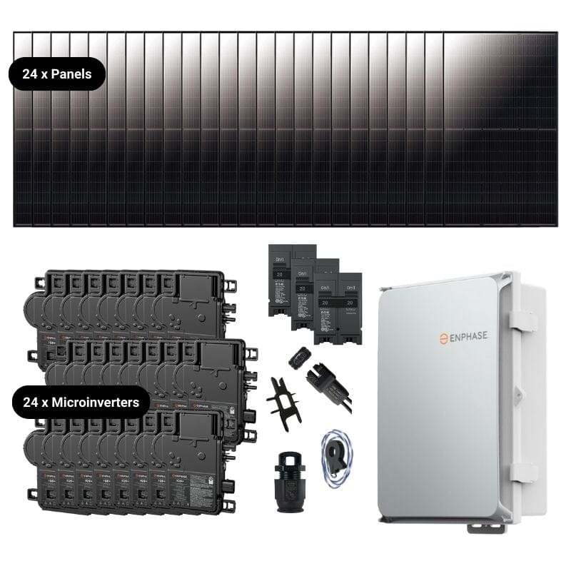 Complete Grid-Tie Solar Kit - 9.8kW Solar w/ Microinverters | 24 x 410 ...