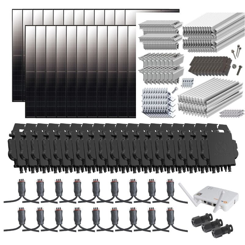 Complete Grid-Tie Solar Kit - 9.8kW Solar w/ Microinverters | 24 x 410 ...