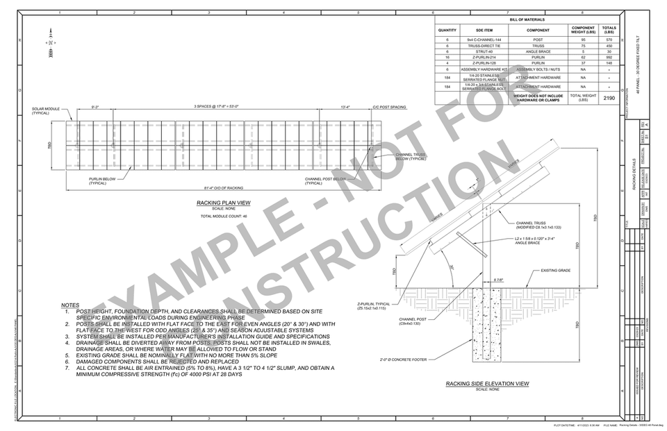 Sinclair SkyRack HD - Ground Mount Solar Rack for 12 / 18 / 24 / 36 or ...
