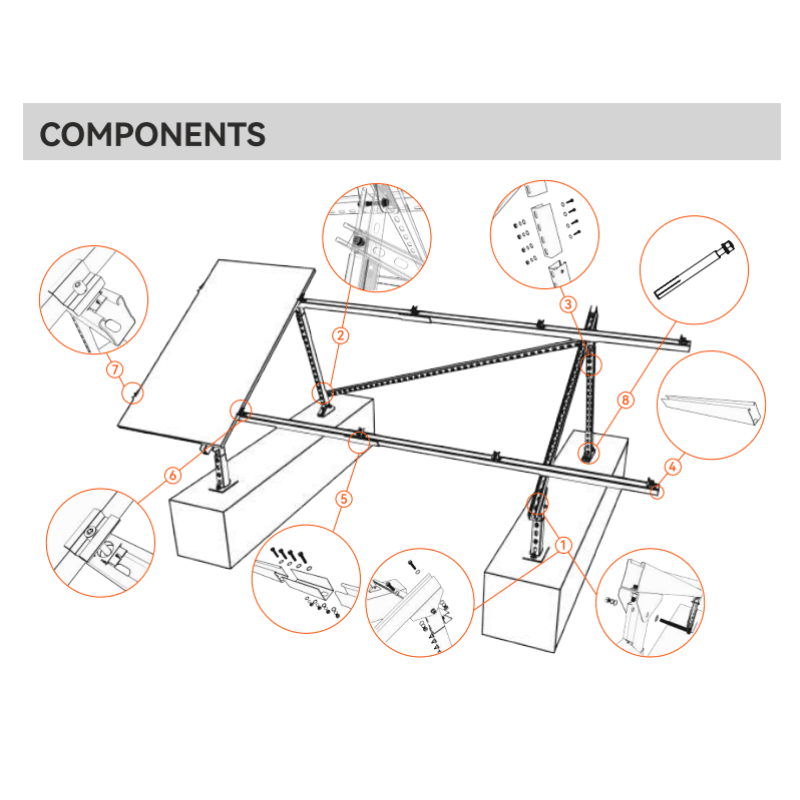 PowerMount - Adjustable Solar Panel Ground Mount Rack | Fits up to 4 x ...