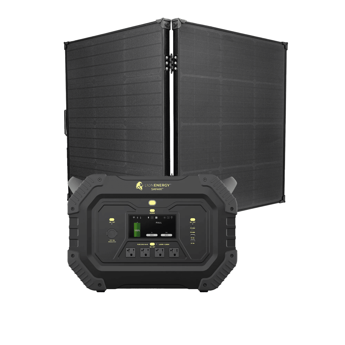 Lion Energy Safari 3,000W / 1,612wH Portable Power Station + Choose Yo ...