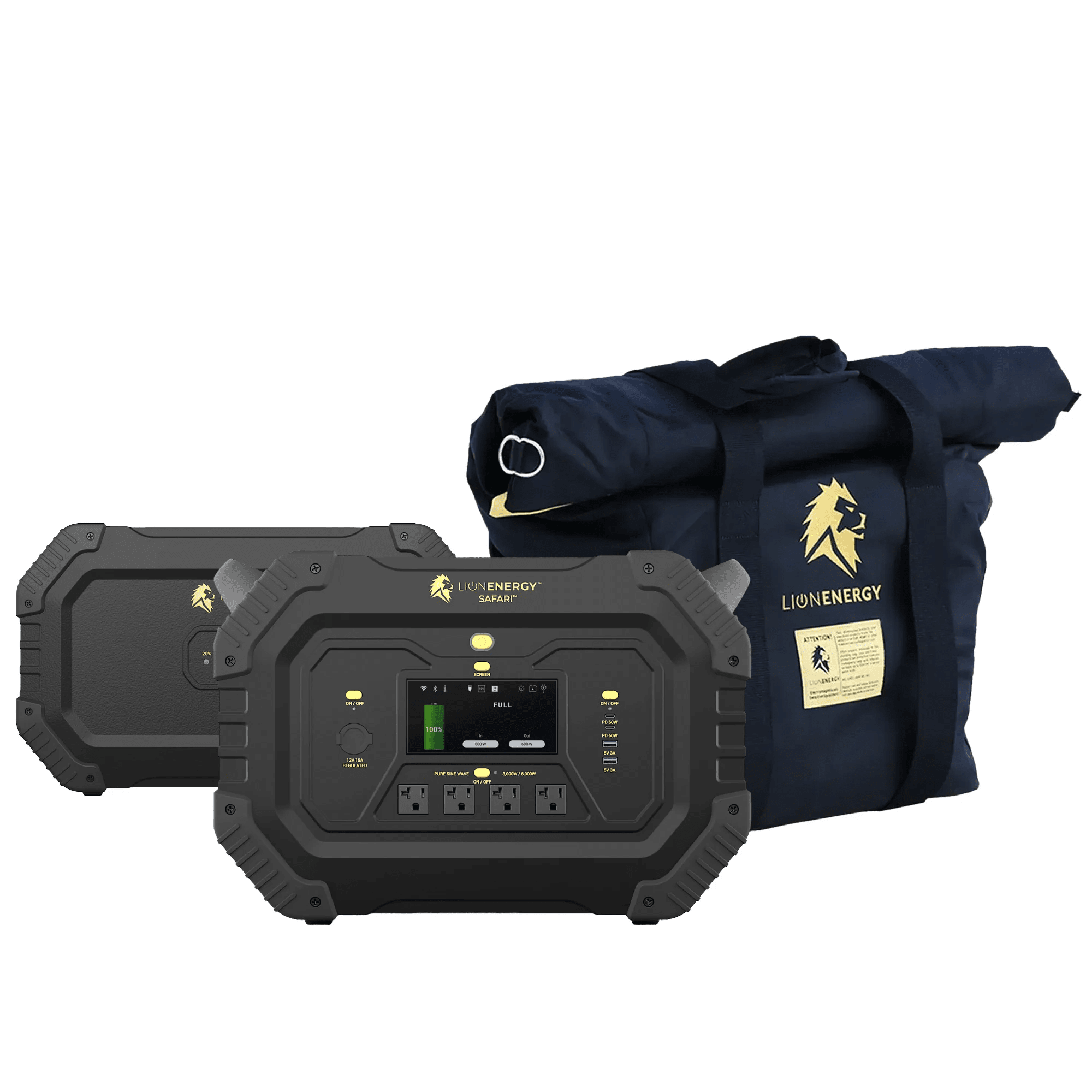 Lion Energy Safari XP Portable Power Station Bundle | Solar Generator ...