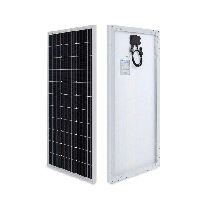 100 Watt 12V Mono Solar Starter Kit w/ Wanderer 10A Charge Controller ...