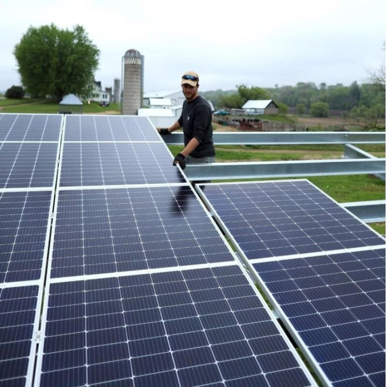 Ground Mount Solar Rack for 12 / 18 / 24 / 36 or 48 Solar Panels | Mad ...