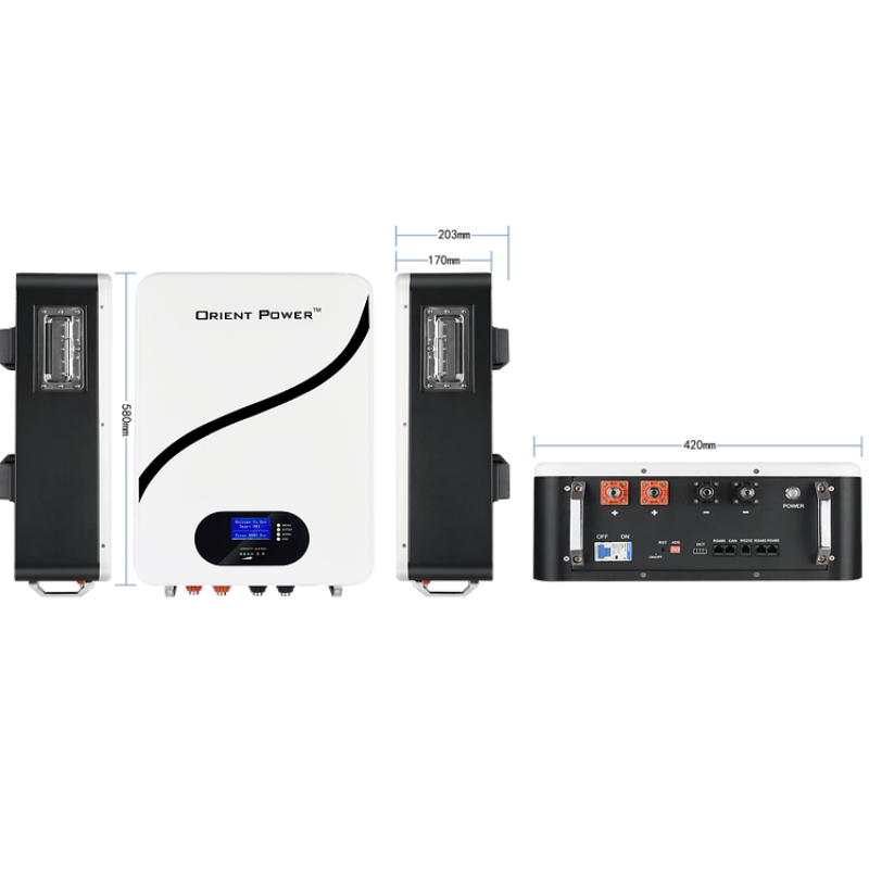 Orient Power LiFePO4 Battery 5.12kWh - 30.72kWh 48V100AH Wall-Mounted ...