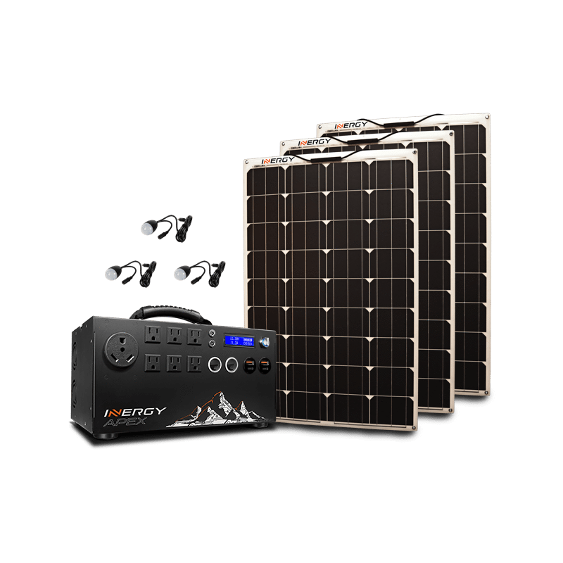 Inergy APEX Silver Flexible Solar Panel Kit | 3 x 100 Watt Linx Solar ...
